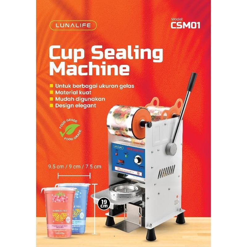 Jual LUNALIFE Mesin Cup Sealer Semua Ukuran 16-22mL Mesin Press Gelas Plastik Alat Penutup ...