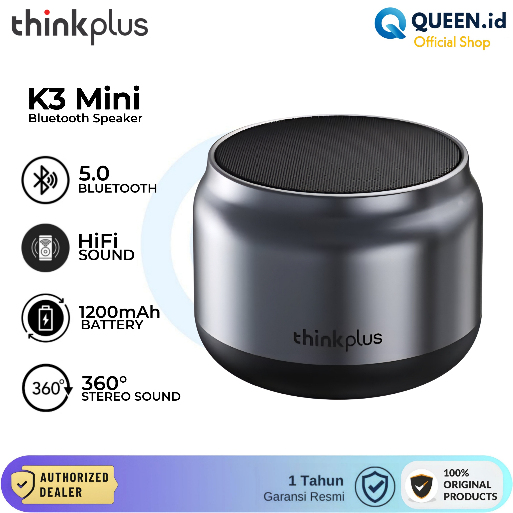 Jual ThinkPlus Audio K3 Mini Wireless Portable Bluetooth Speaker HiFi with Mic Heavy Bass Sound ...