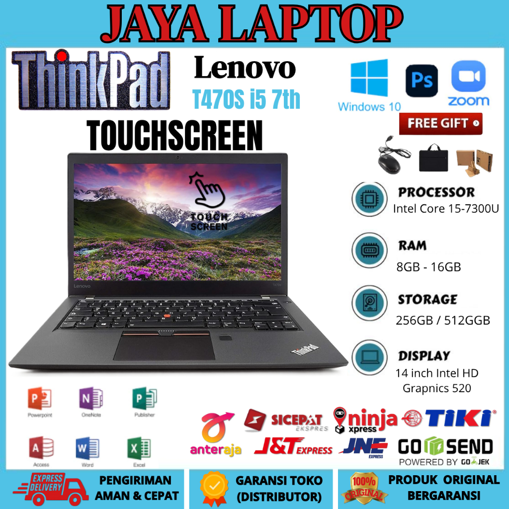 Jual LAPTOP LENOVO THINKPAD SERIES T470S / T460S / T470 / T460 i7 Gen 8 ...