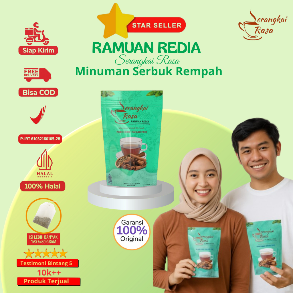 Jual [ POUCH HIJAU ] Teh Celup Rempah Serangkai Rasa Redia | JSR | Anti ...