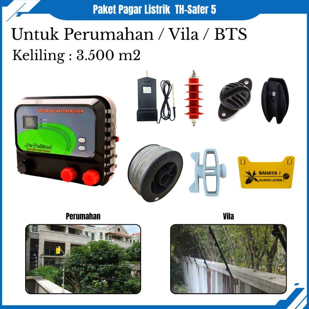 Jual Paket Pagar Listrik TH-SAFER Untuk 3.500 Meter Persegi Perumahan ...