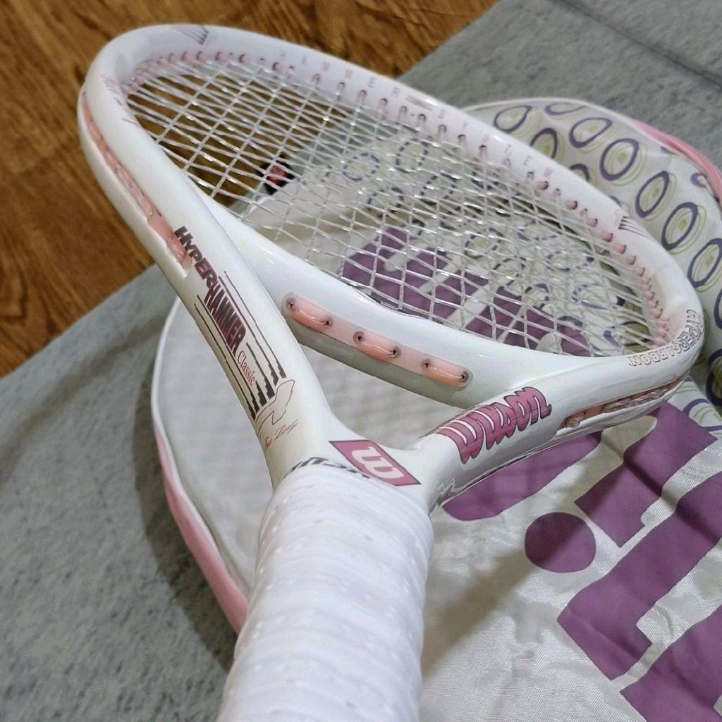 Jual Raket Tenis Wilson Hyper Hammer Clasic Putih Combi Senar Putih ...