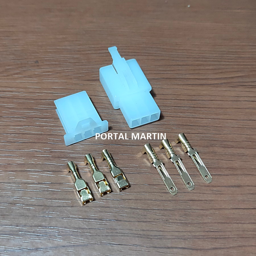 Jual Socket Motor 3 Pin Skun Kecil Male Female Harga Satuan Soket Motor ...