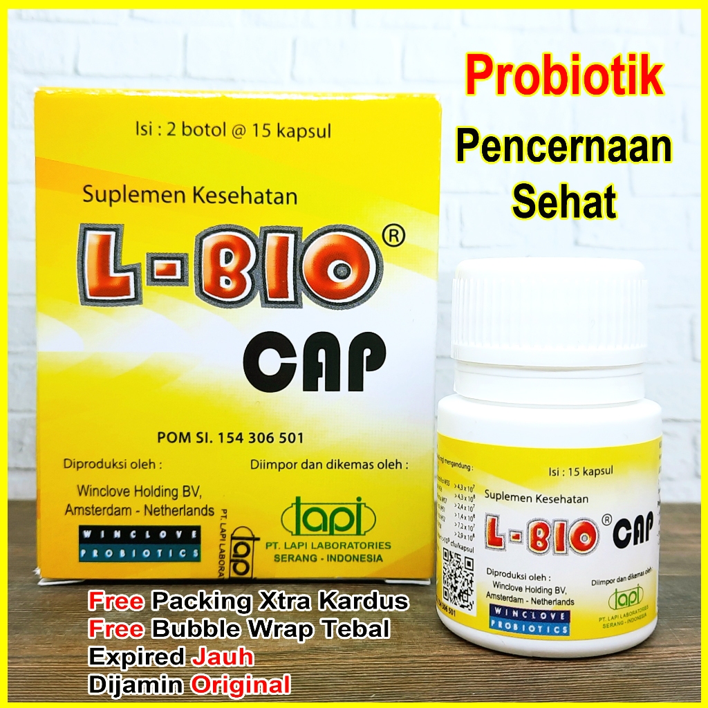 Jual L-BIO CAP Kapsul 1 Botol isi 15 LBio Probiotik Diare Mencret ...