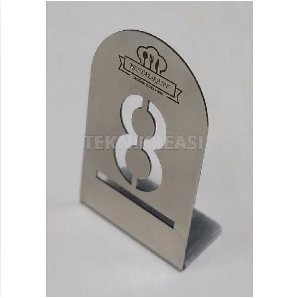 Jual Signage Meja Custom Bahan Stainless / Nomor Meja Custom Bahan ...