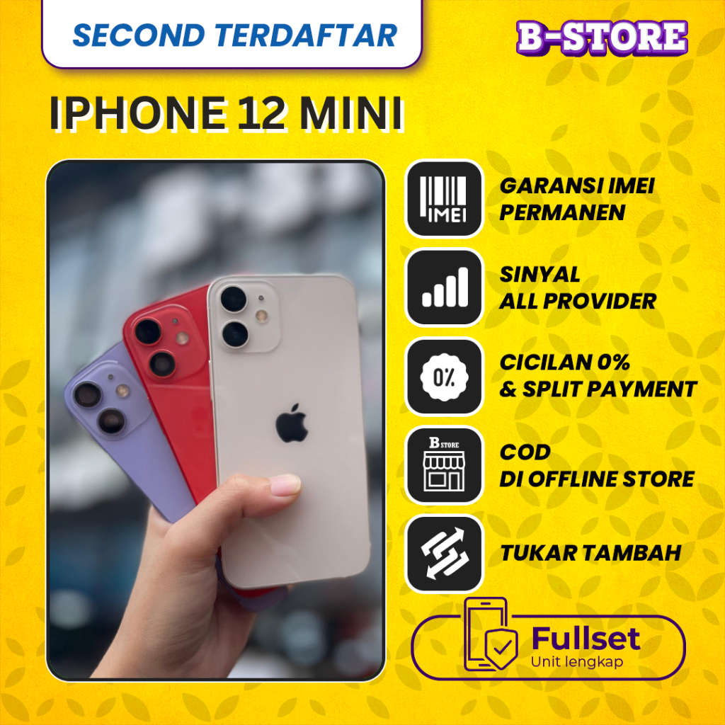 Jual Apple iPhone 12 MINI 128GB - Fullset - 128 GB - Second Terdaftar ...