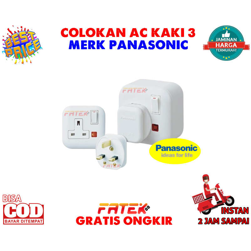 Jual STOP KONTAK SET KAKI 3 | STEKER COLOKAN SET 3 PIN COLOKAN LISTRIK ...
