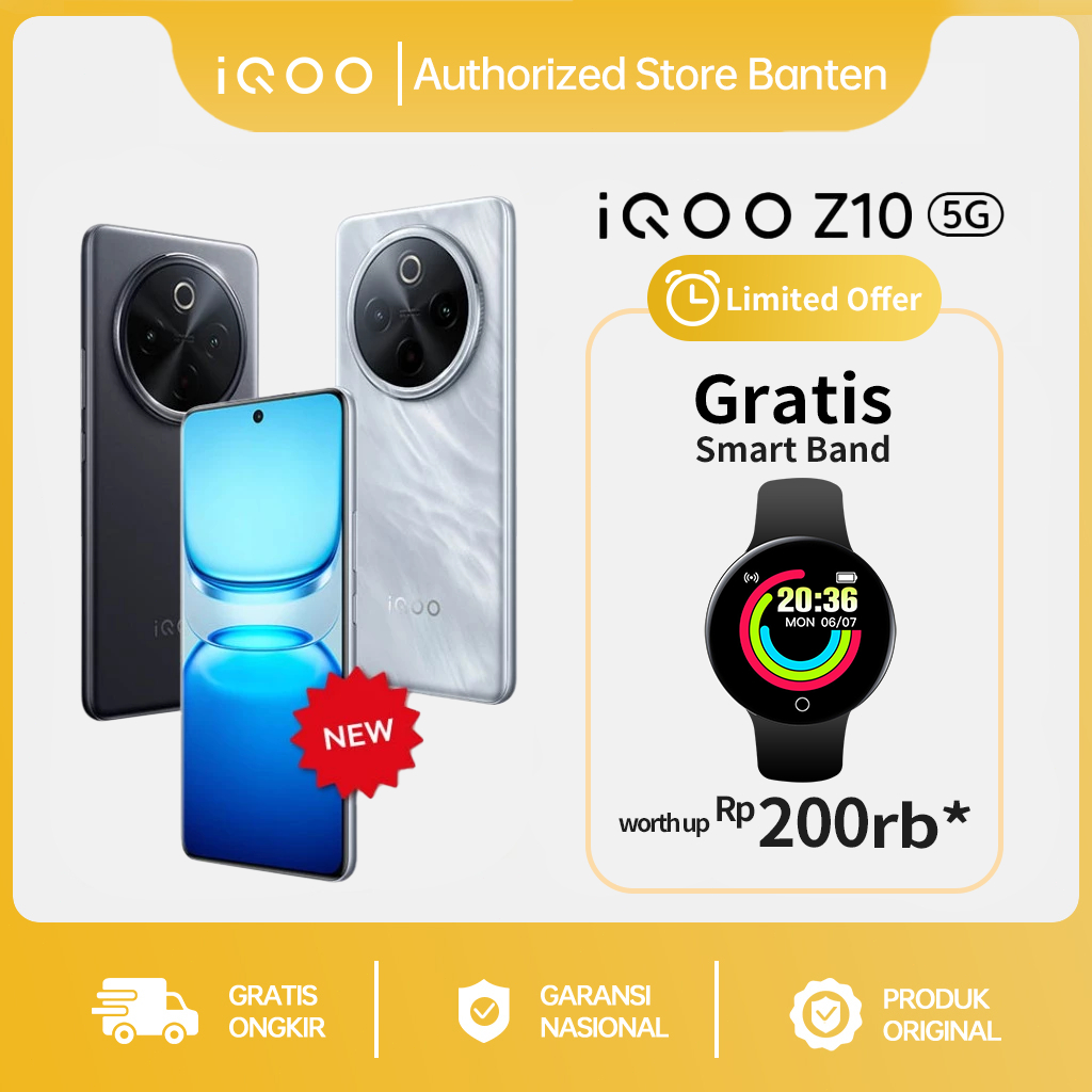 Jual vivo iQOO Z10, 7300mAh + 90Watt, Snapdragon 7s Gen 3, AnTuTu 822,705, 50MP Sony IMX + OIS ...