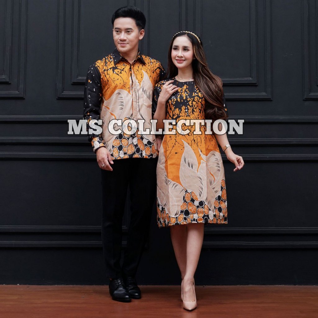 Jual Set Couple Harga Sepasang dress batik modern wanita flare murah ...