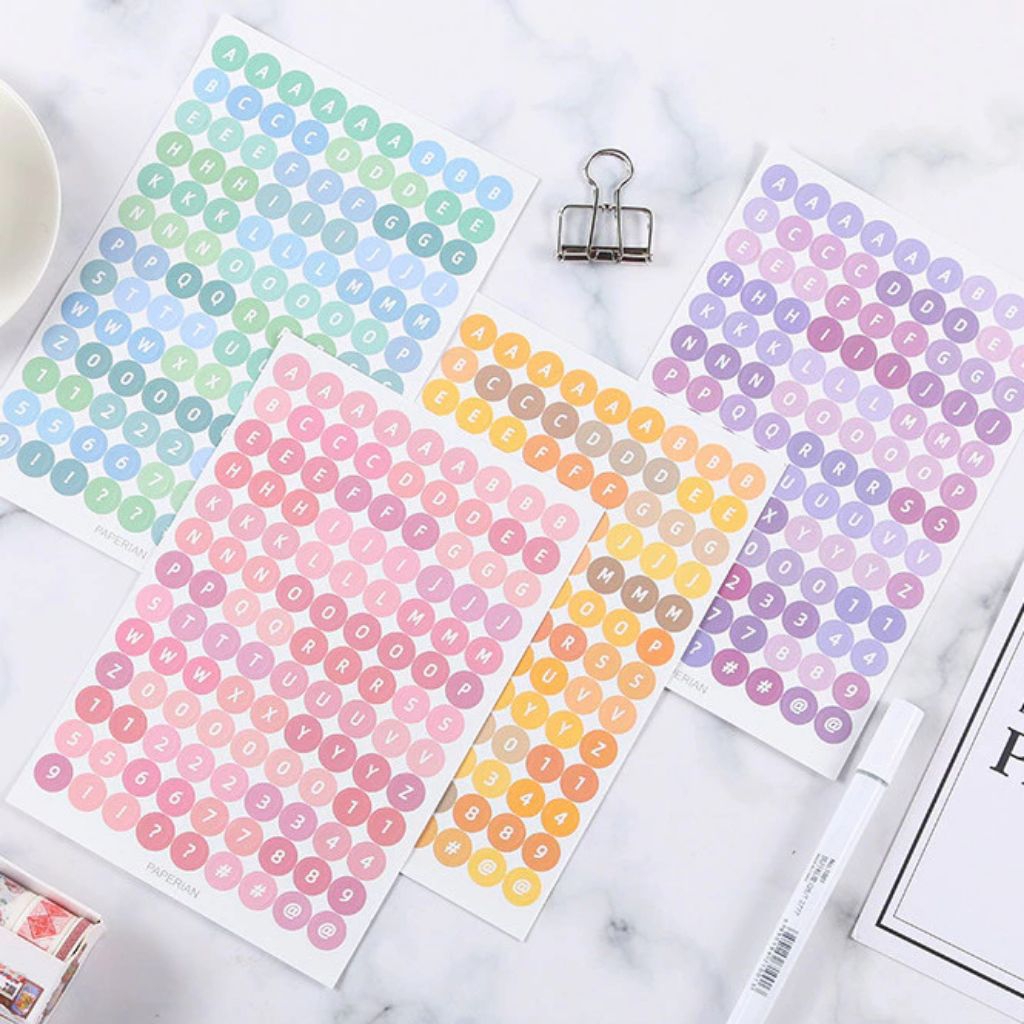 Jual Stiker Huruf 117 Pcs, Scrapbook Sticker Alat Tulis, Notebook Cute ...