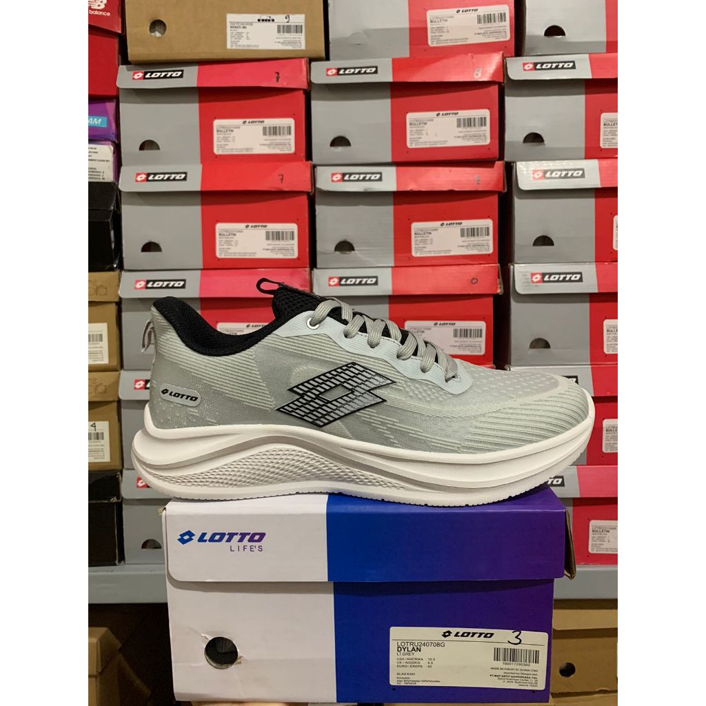 Jual Lotto Dylan Lt. Grey Men Shoes Original | Shopee Indonesia