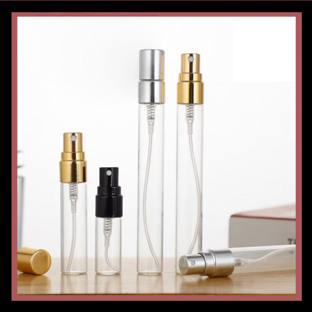 Jual BOTOL SPRAY 10ML KACA TEBAL MOFEL BULAT PANJANG/TINGGI SPRAY METAL- BOTOL PARFUM TERLARIS ...