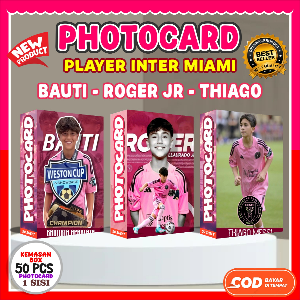 Jual Photocard Player Inter Miami Bauti - Roger JR Thiago Bonus ...