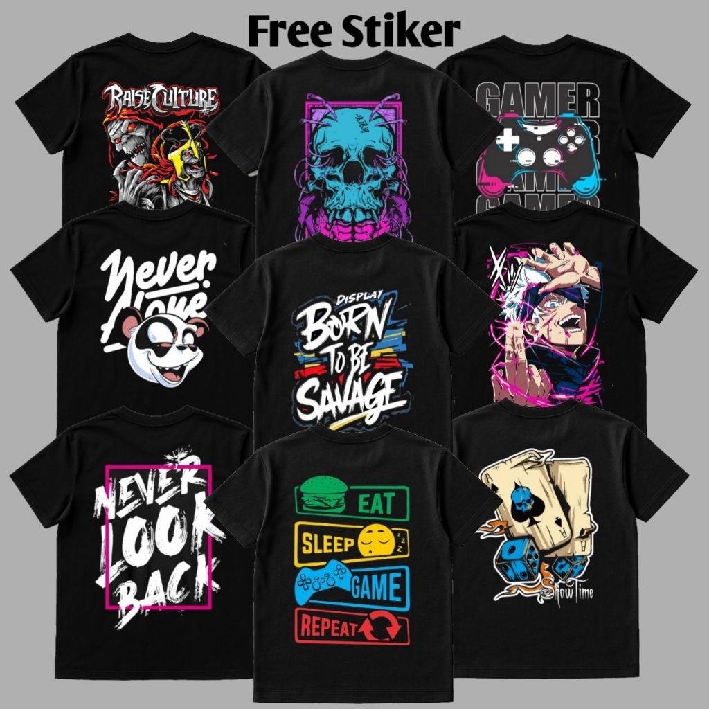 Jual KAOS DISTRO MODEL TERBARU PAKET 3 PCS / KAOS PRIA DAN WANITA ...
