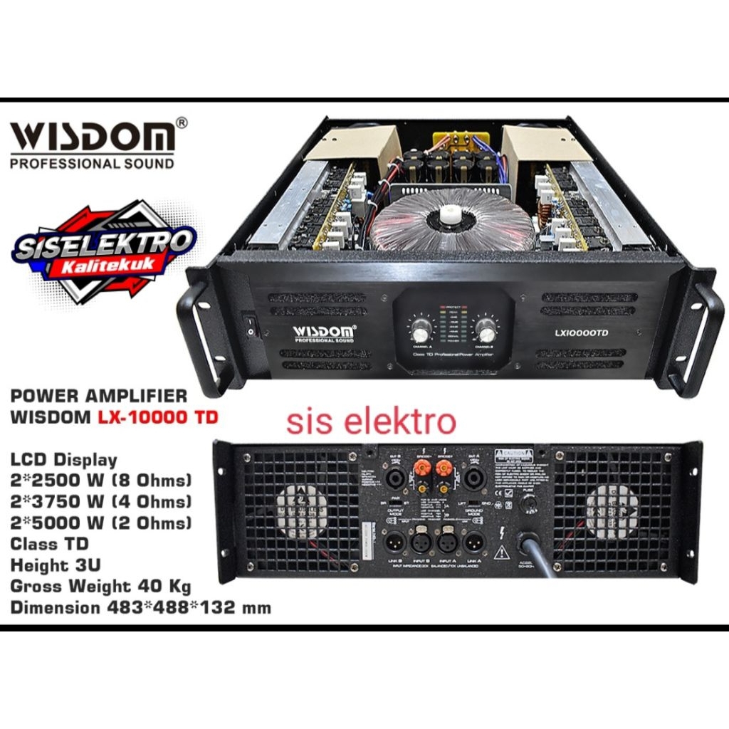 Jual Power amplifier WISDOM LX 10000 TD Class TD wisdom lx1000td ...