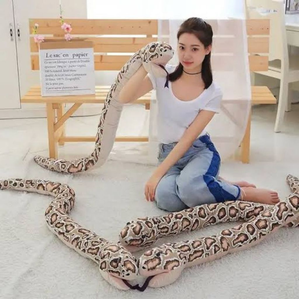 Jual Mainan Bantal Guling Boneka Ular Sanca Piton Viral Hadiah Ulang ...