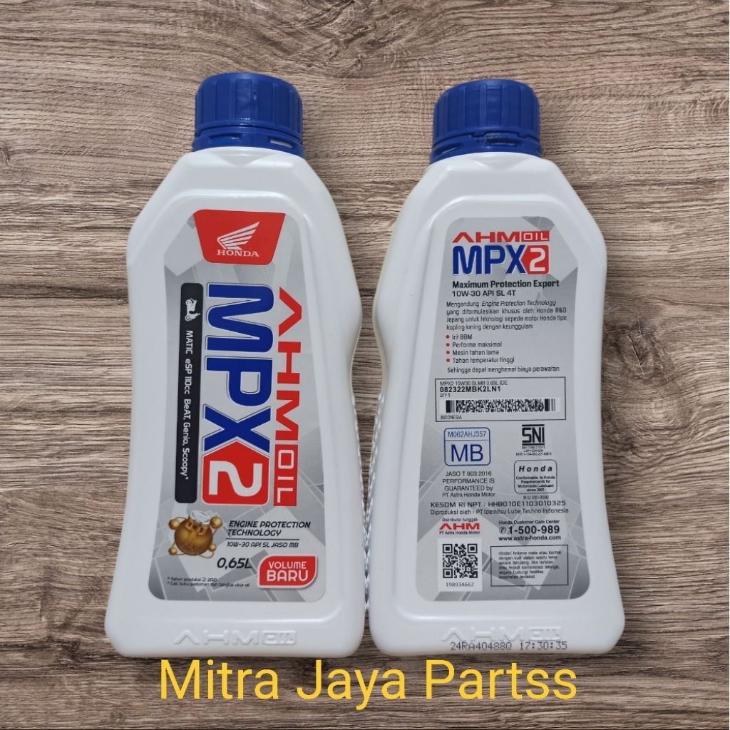 Jual Oli Mpx2 Mpx 2 Matik 650 Ml Oli Mesin Mpx2 0.65L Matic AHM ...