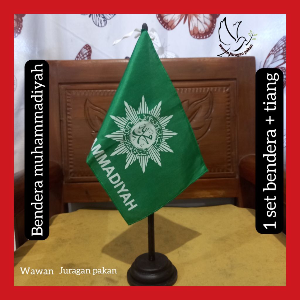 Jual Bendera Meja Muhammadiyah / Bendera Muhammadyah / 1 set tiang ...