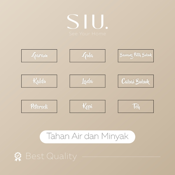 Jual Sticker Cutting Timbul Label Bumbu Toples Dapur - Sticker Dapur ...