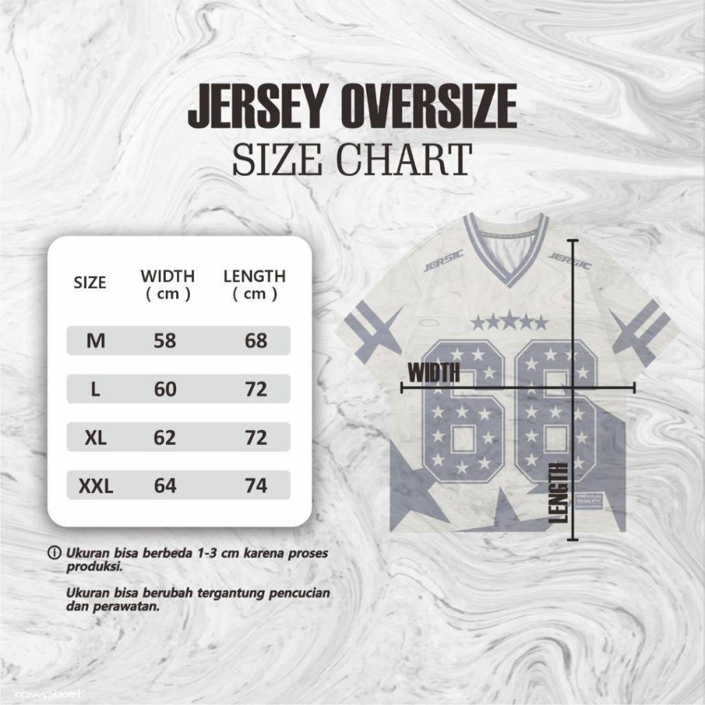 Jual BUY 1 GET 2 JERSIC Jersey Kaos Number series Oversize Pria Wanita ...