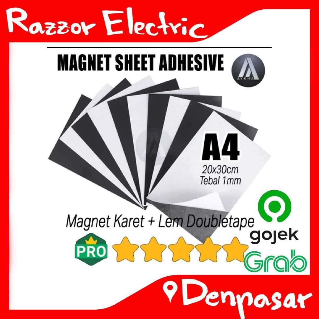 Jual Magnet Sheet Strip Lembaran Karet Doubletape A4 20x30cm Tebal 1 mm | Shopee Indonesia