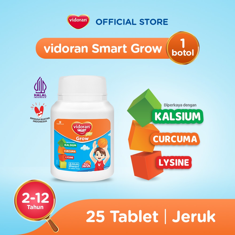 Jual VIDORAN SMART GROW JERUK (25 TABLET) (Exp : 08.2026) | Shopee ...
