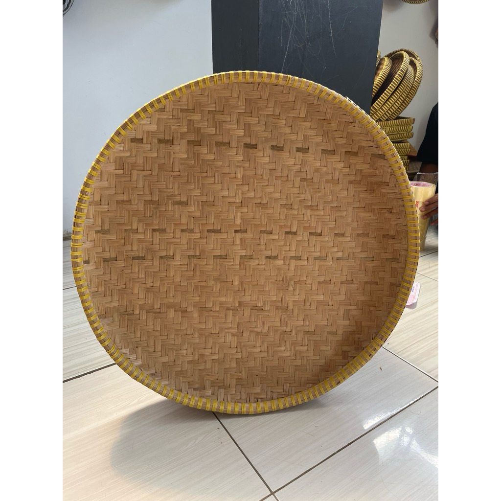 Jual Tampah Bambu 50CM Full Kulitan Anyaman Kecil Nampan Tradisional ...