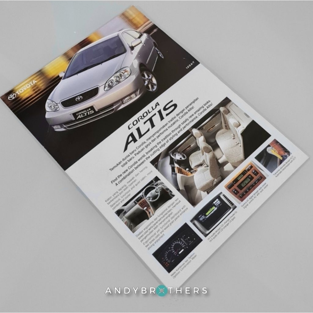 Jual Brosur/Flyer/Katalog Toyota Corolla Altis (Gen-1 Prefacelift) 2002 ...