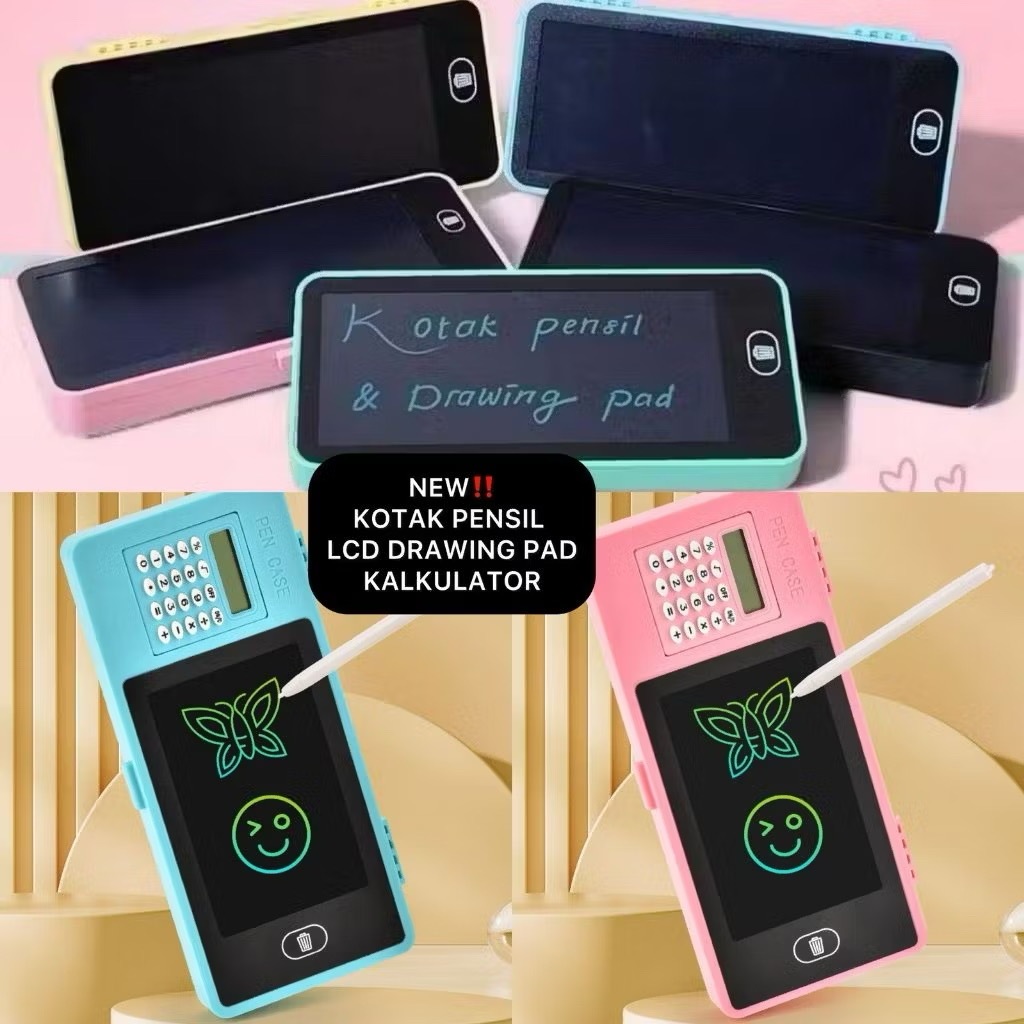 Jual Kotak Pensil Case Lcd Writing Drawing Box Case Pencil Drawing Pad ...