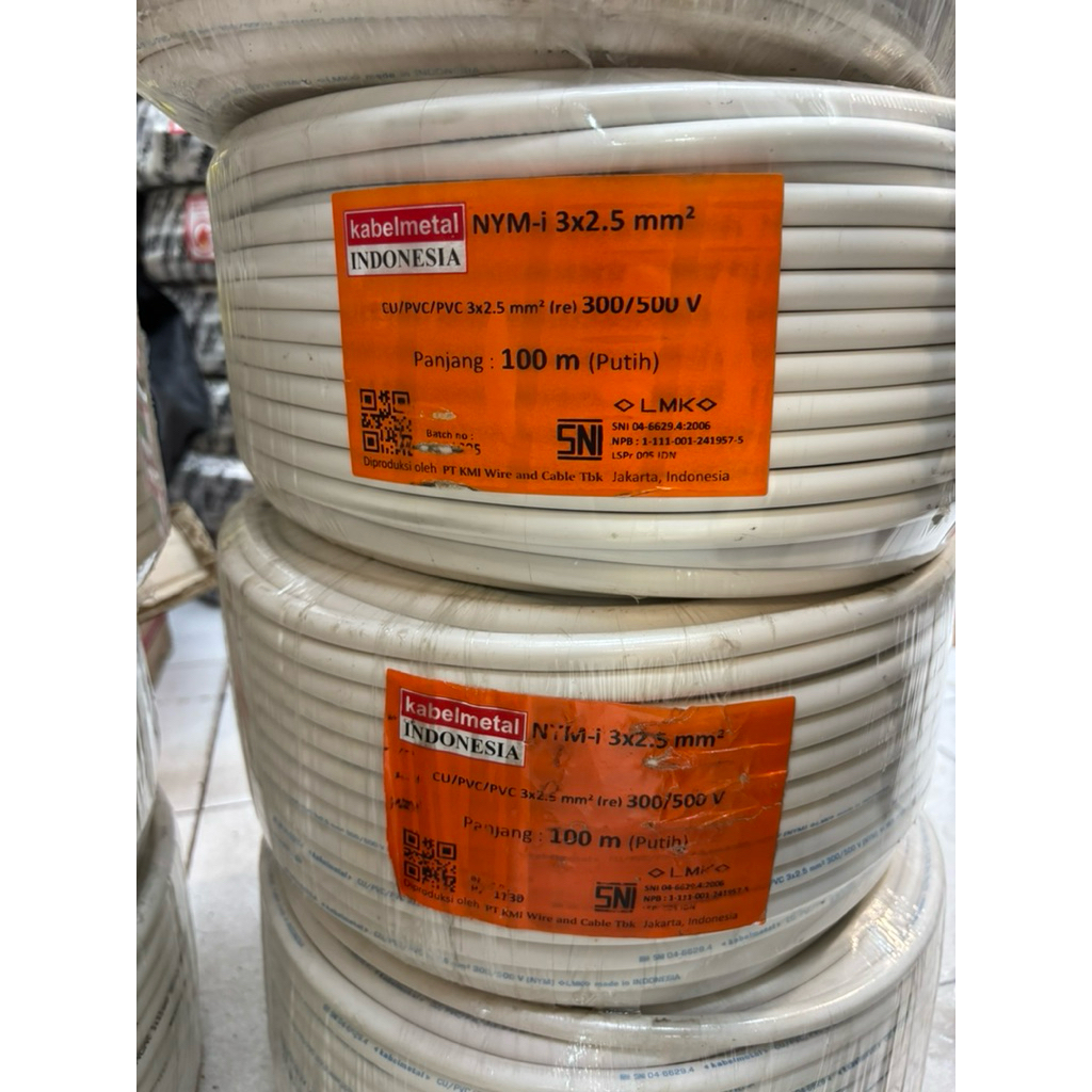 Jual Kabel Listrik METAL KABELMETAL KMI NYM 3x2.5 3x2,5 Kawat 100 Meter | Shopee Indonesia