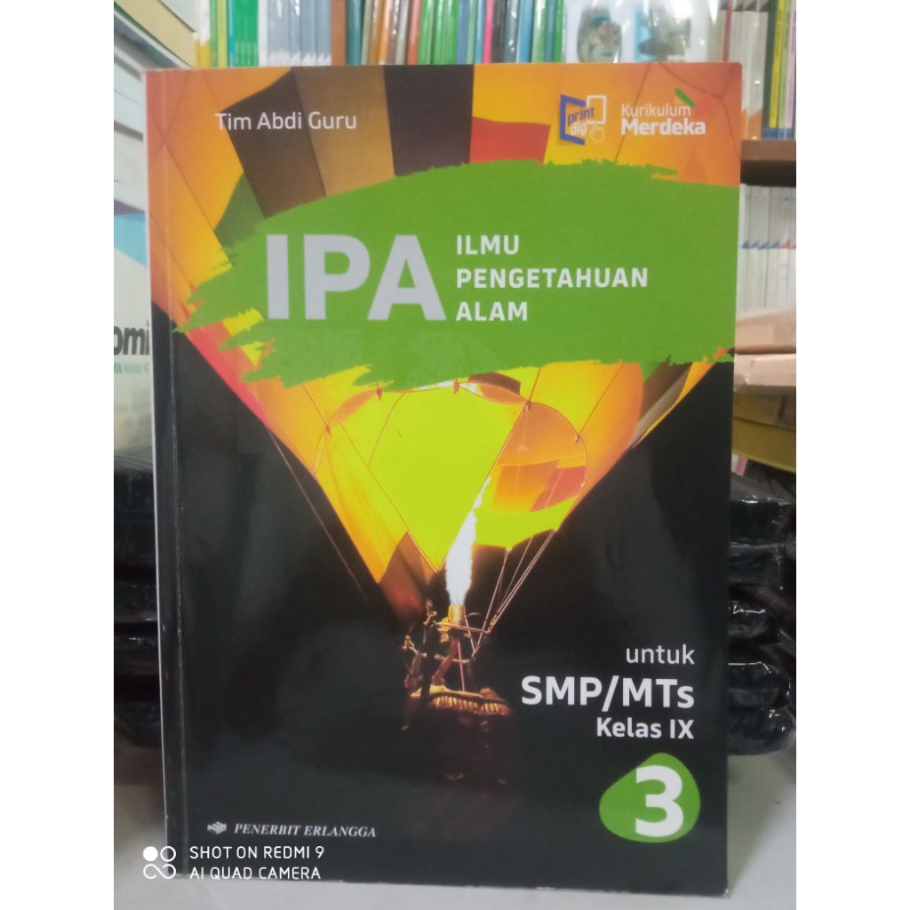 Jual Buku IPA ilmu pengetahuan alam untuk SMP kelas 9 Erlangga original ...