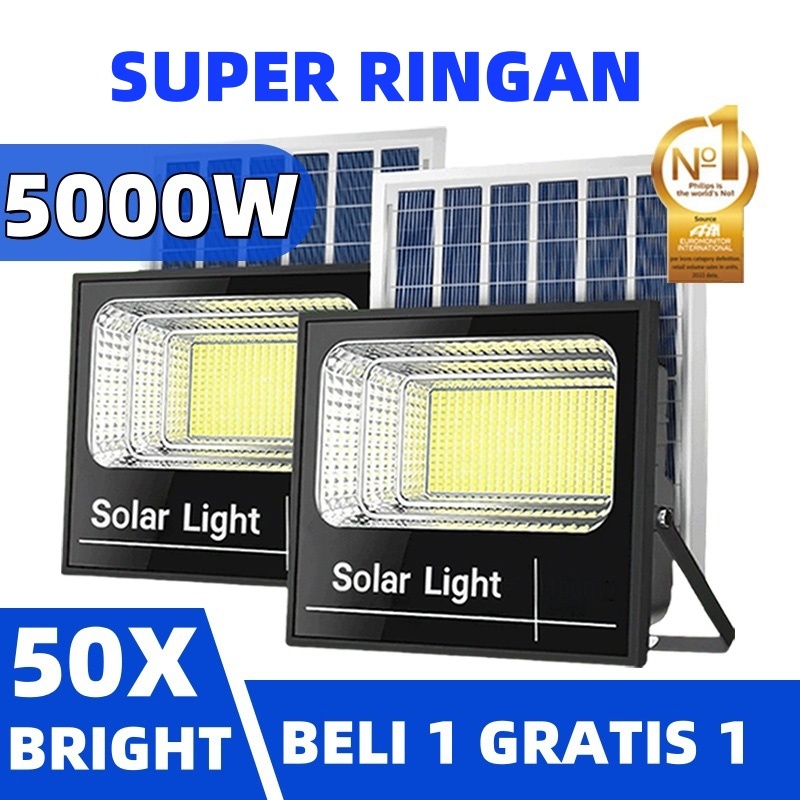 Jual 5000W Beli 1 Gratis 1 Lampu Tenaga Surya LED 5000W Solar Light ...