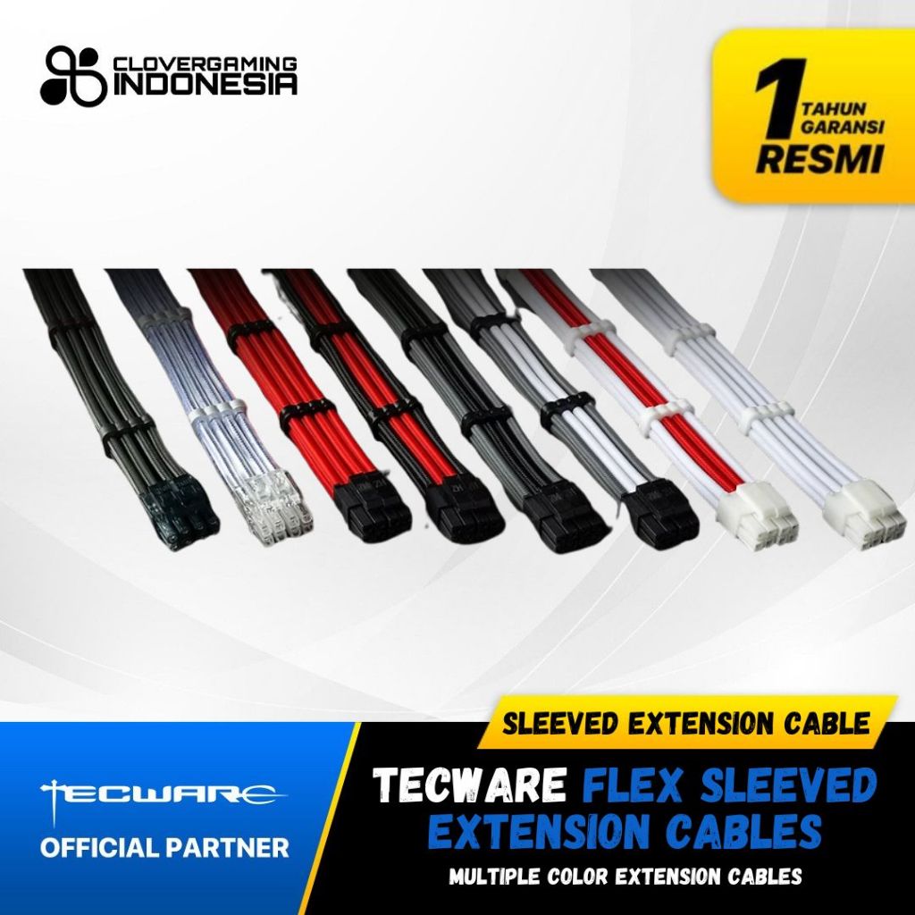 Jual Tecware Flex Sleeved Extension Cables Set 300mm | Shopee Indonesia