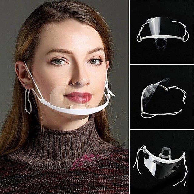 Jual Kitchen Mask Masker Transparan Plastik Mika Penutup Mulut | Shopee ...