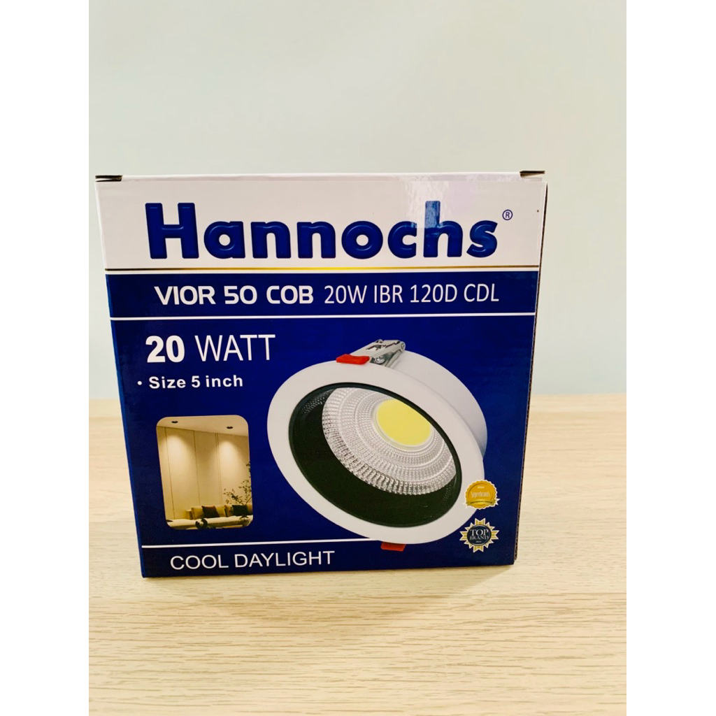 Jual Hannochs Downlight LED Vior 50 Spotlight COB 20W IBR 120D Cahaya Putih | Shopee Indonesia