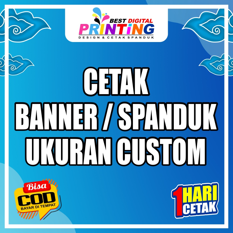 Jual CETAK BANNER/SPANDUK UKURAN CUSTOM UKURAN 400X100 CM | Shopee ...