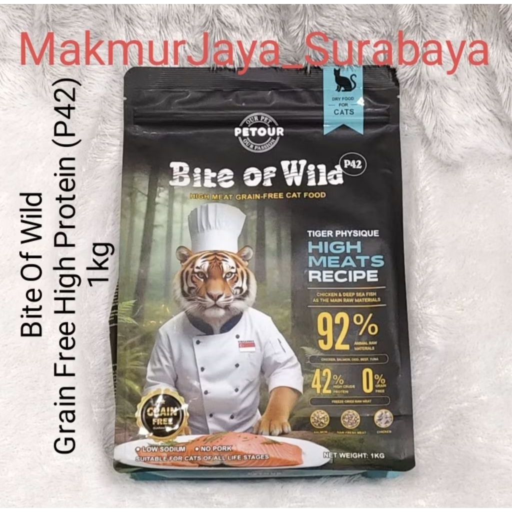 Jual Bite Of Wild (P42) Premium High Meat Protein Series 1kg Makanan ...