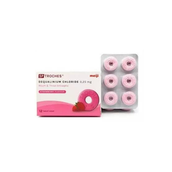 Jual SP Troches Strawberry Flavour 1 Box isi 12 Tablet Hisap ...
