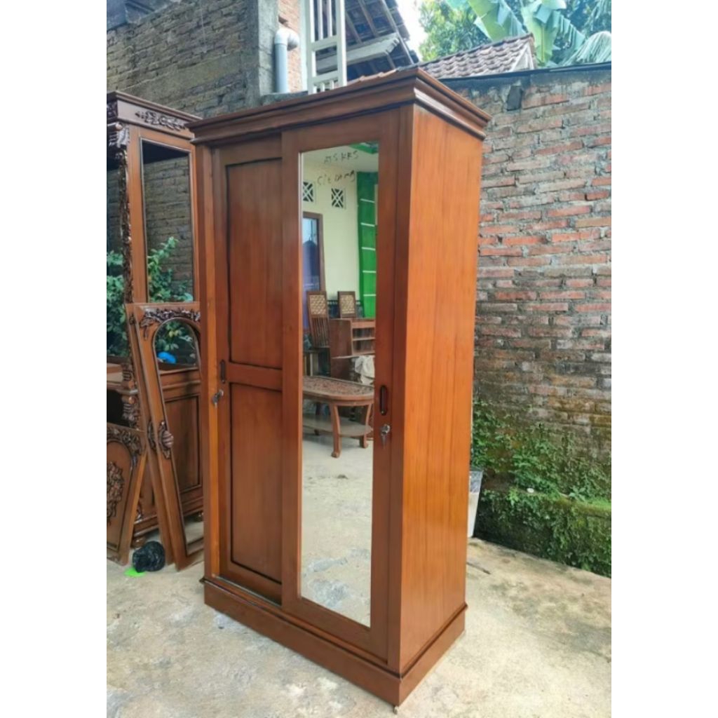 Jual Almari sliding minimalis/lemari sliding pintu 2 | Shopee Indonesia