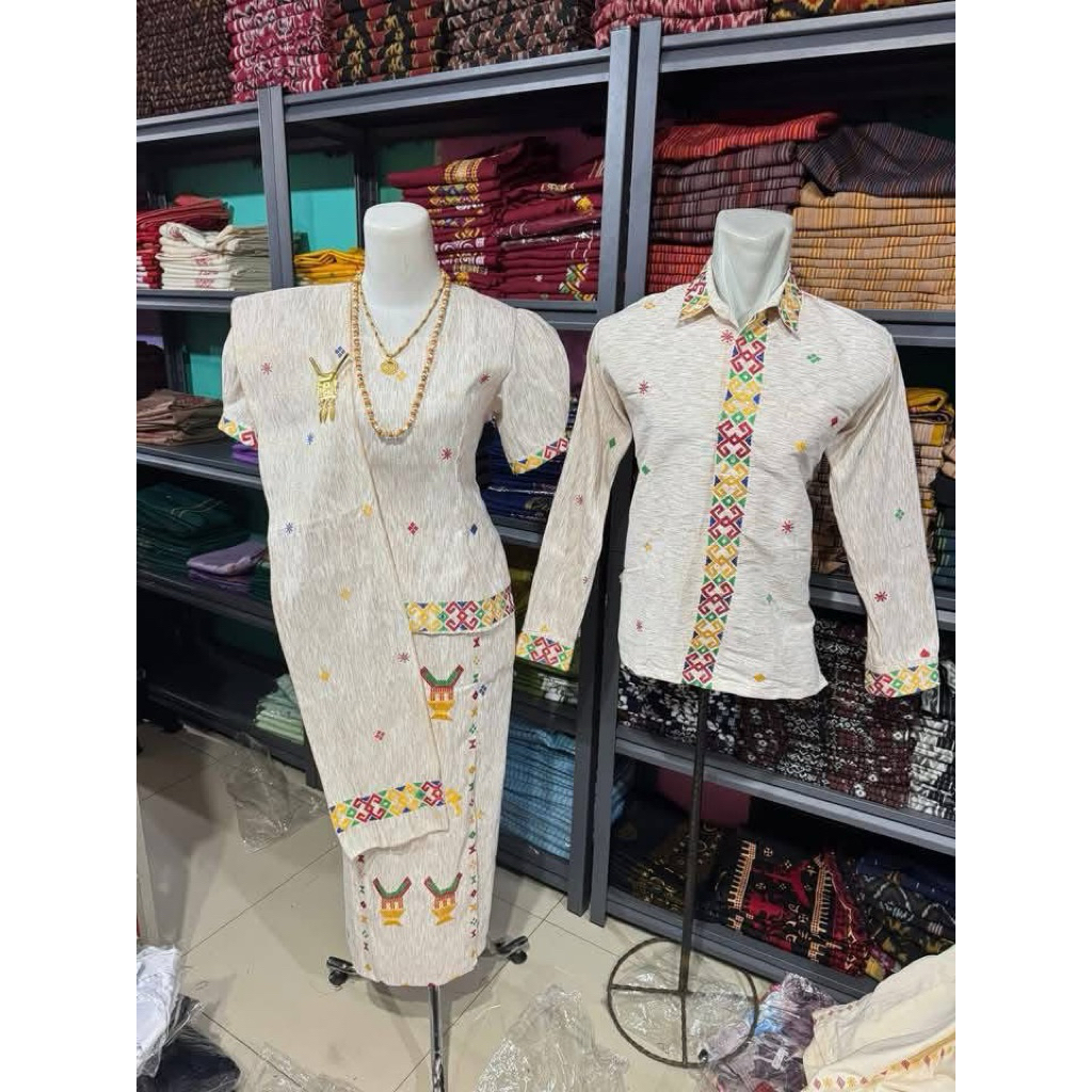 Jual SET COUPLE BAJU ADAT TORAJA / SETELAN BAJU TORAJA / SETELAN TENUN ...