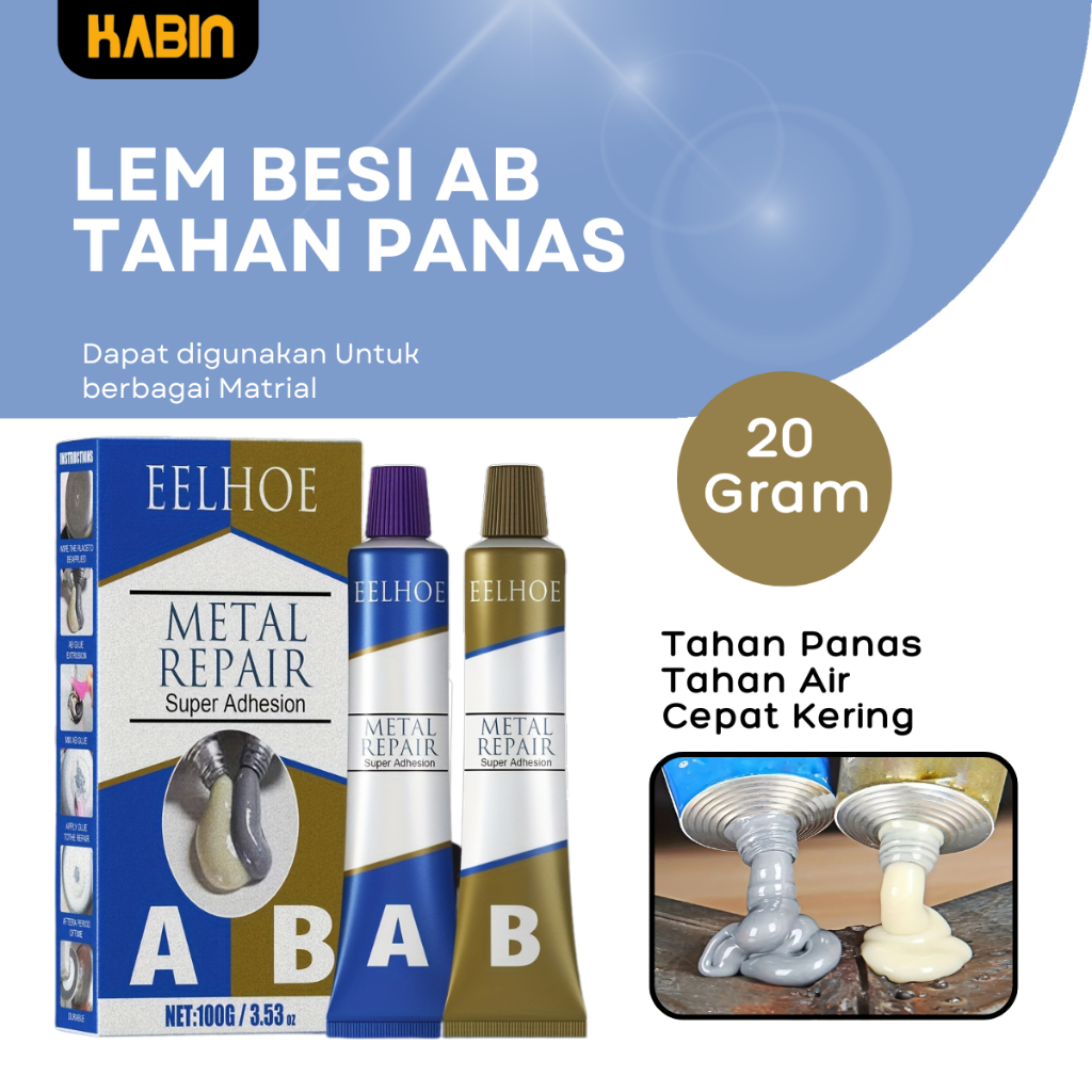 Jual Lem Besi AB Tahan Panas Multifungsi Industrial Repair Glue 50g ...