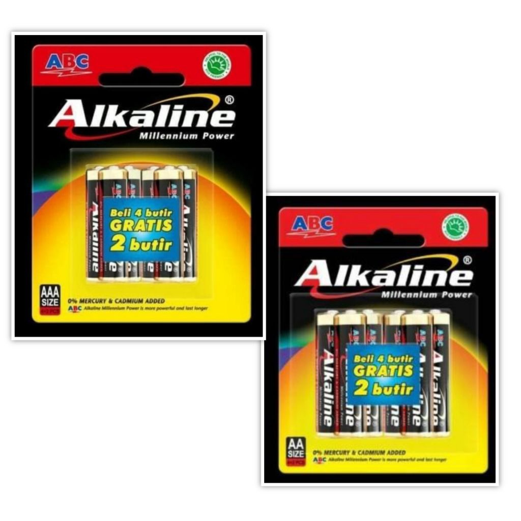 Jual Alkaline ABC AA AAA A2 A3 isi 6 Baterai Batere Battery | Shopee ...