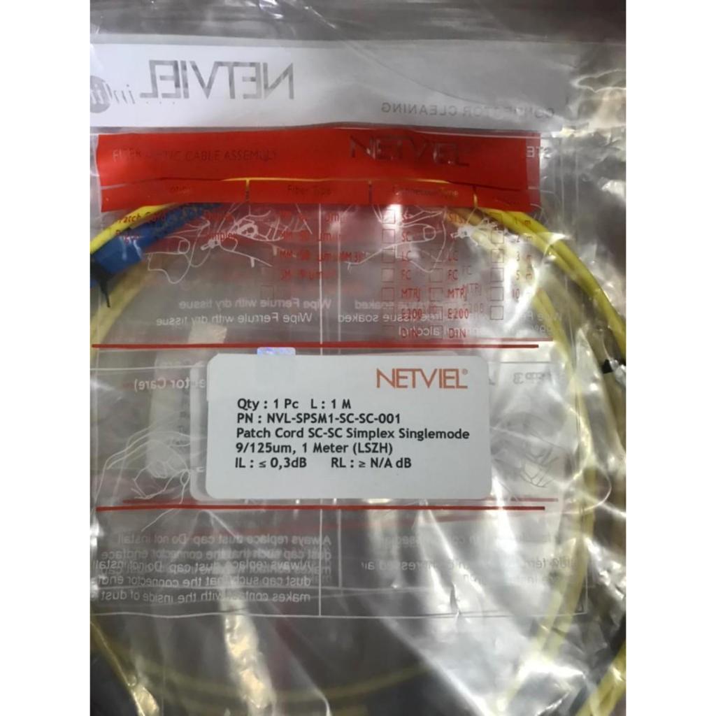 Jual Netviel Patch Cord SC-SC, Simplex Singlemode 9/125um, 1 - 20 meter ...