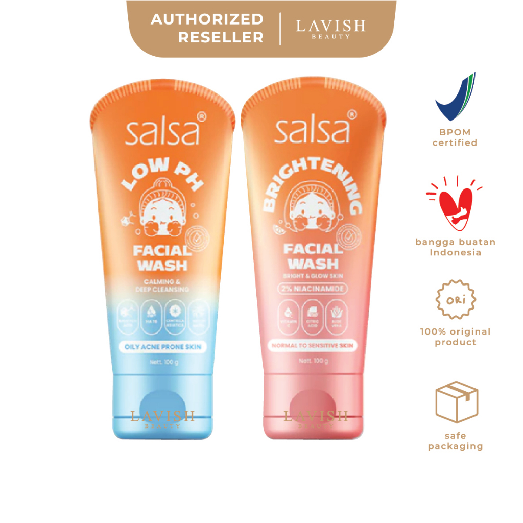 Jual (NEW FORMULA) SALSA Low PH Facial Wash (100ml) | Shopee Indonesia