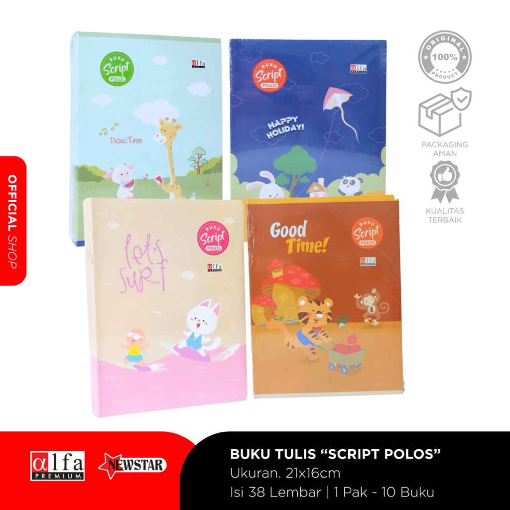 Jual Buku Tulis Script / Polos 38 lembar ALFA | Shopee Indonesia