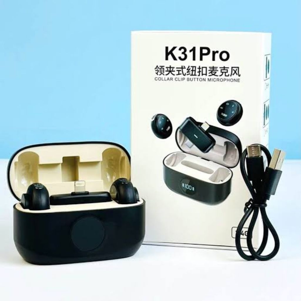 Jual microphone k31 pro wireless mic 2 in 1 microphone k31 pro | Shopee ...