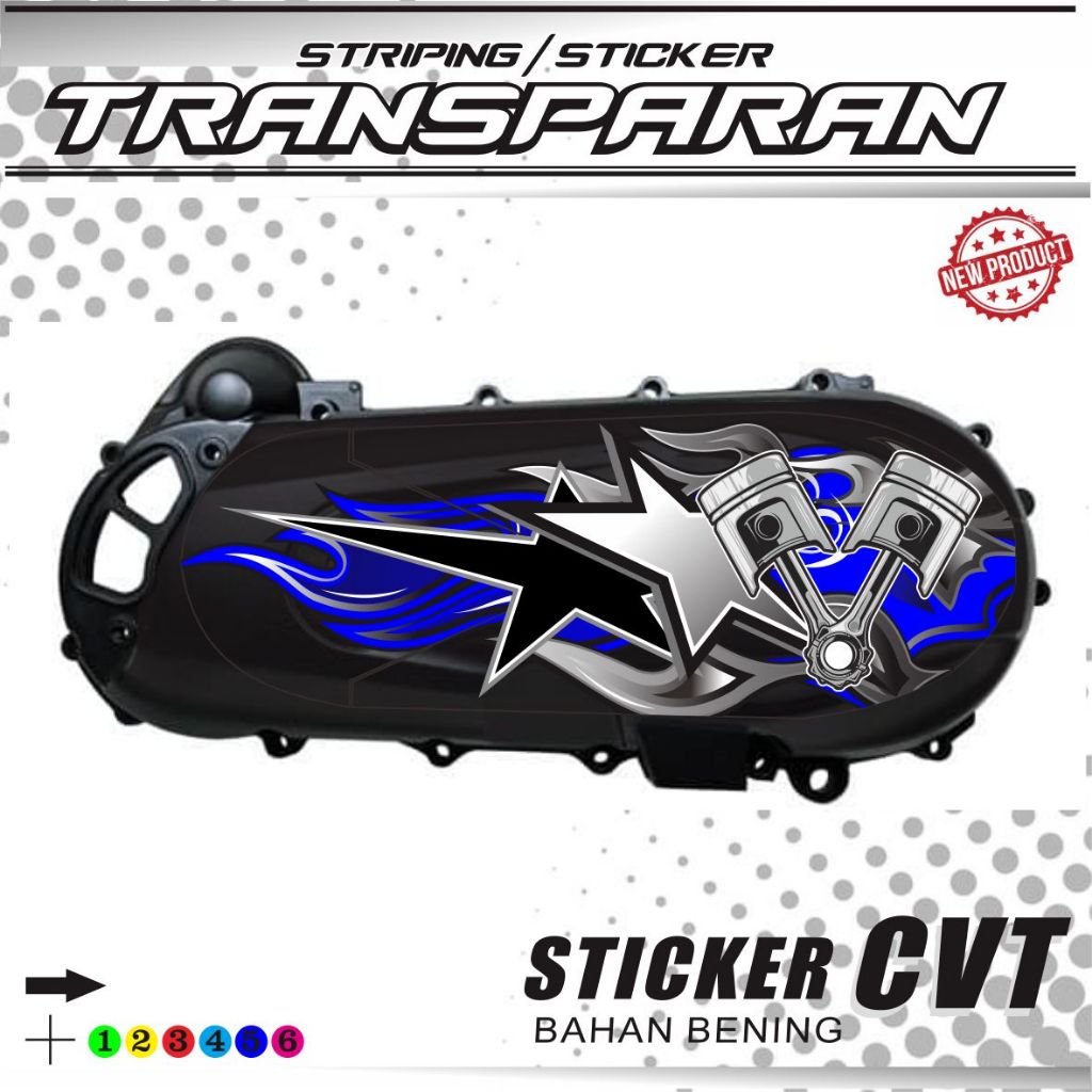 Jual STIKER POLET KEREN STRIPING STIKER BAK CVT MOTIF LIST TRANSPARAN ...
