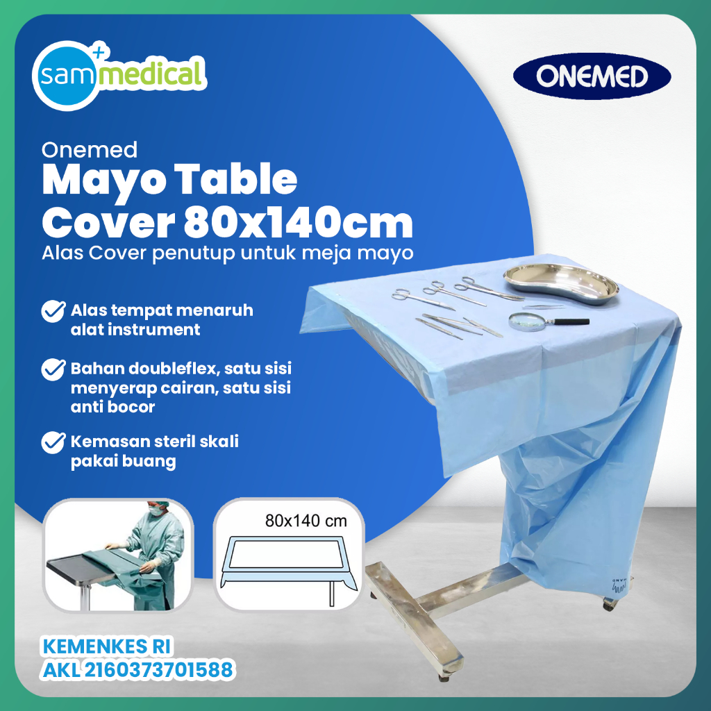 Jual OneMed Mayo Table Cover - Alas Meja Periksa 80x140cm | Shopee ...