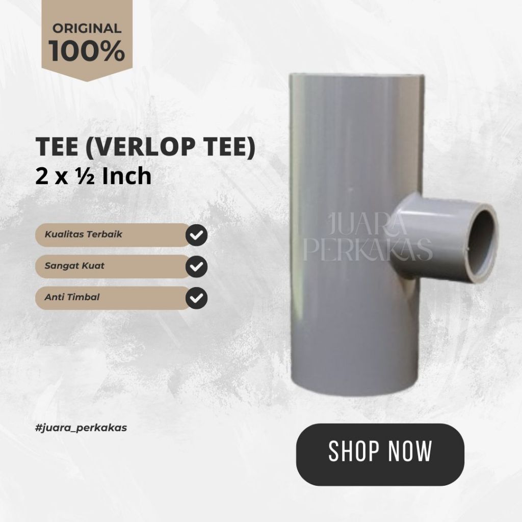 Jual Verlop Tee Te T 2 x 1/2 Inch AW Sambungan Pipa Tee Tebal | Shopee ...