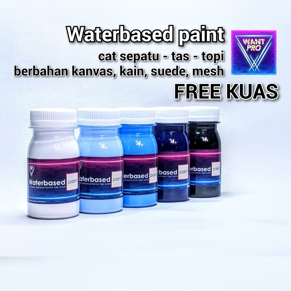 Jual WATERBASED 50ml & 100ml | CAT SEPATU KANVAS Anti Luntur | Cat ...